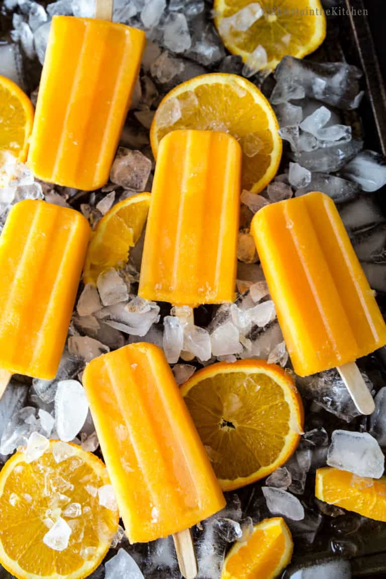 Orange Popsicle - Orange Ice Pops - Shweta in the Kitchen