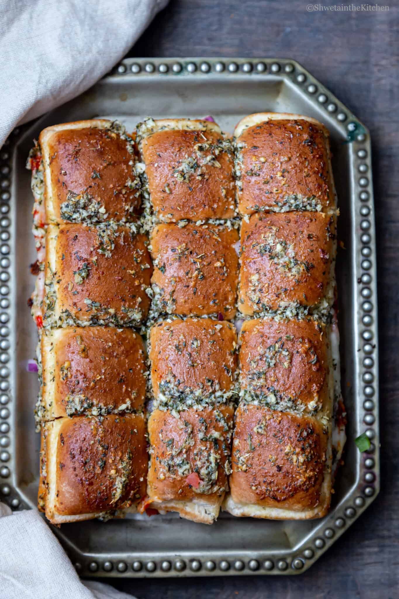 Veg Pizza Sliders - Shweta in the Kitchen
