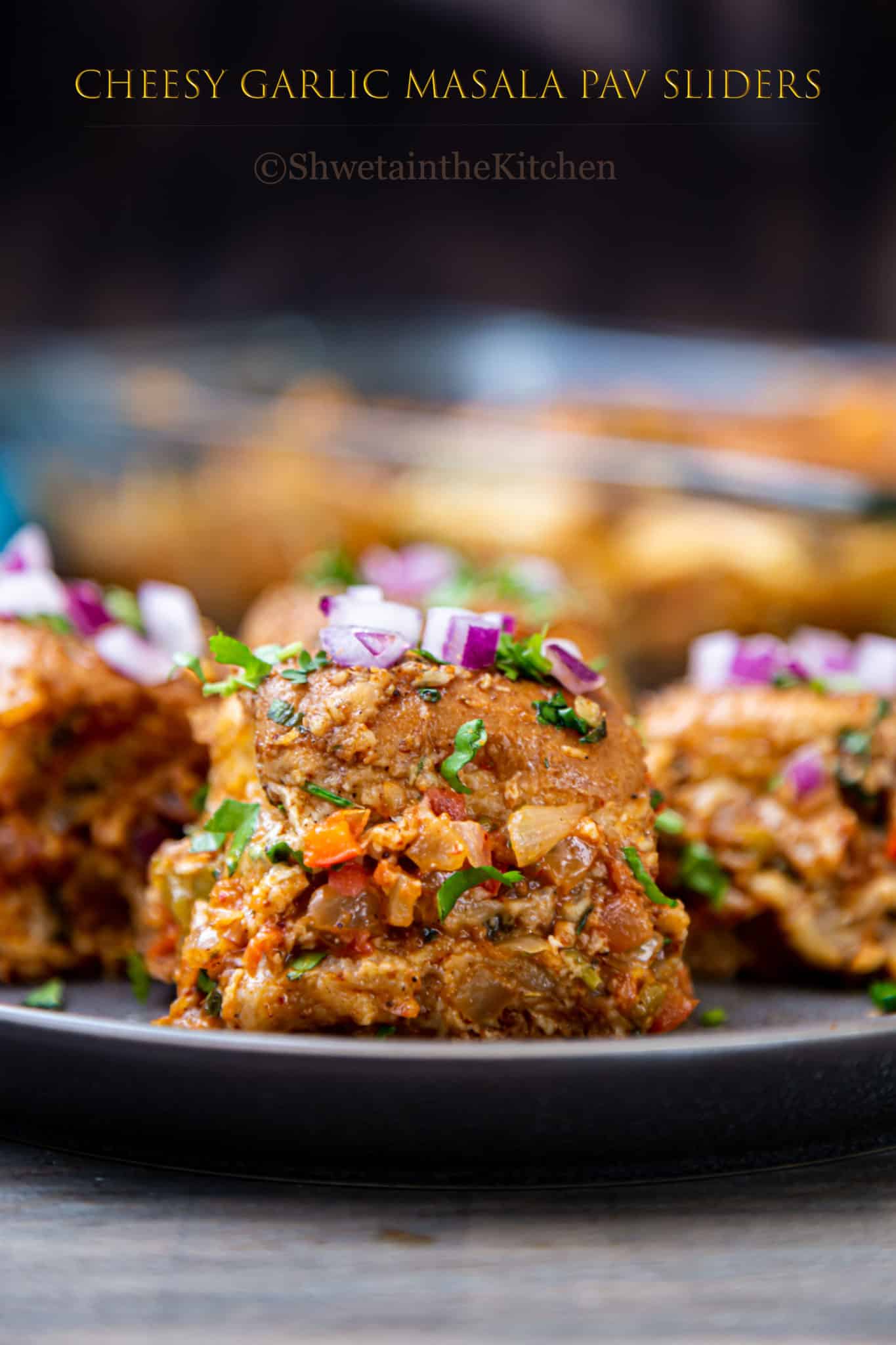 Cheesy Garlic Masala Pav Sliders - Shweta in the Kitchen