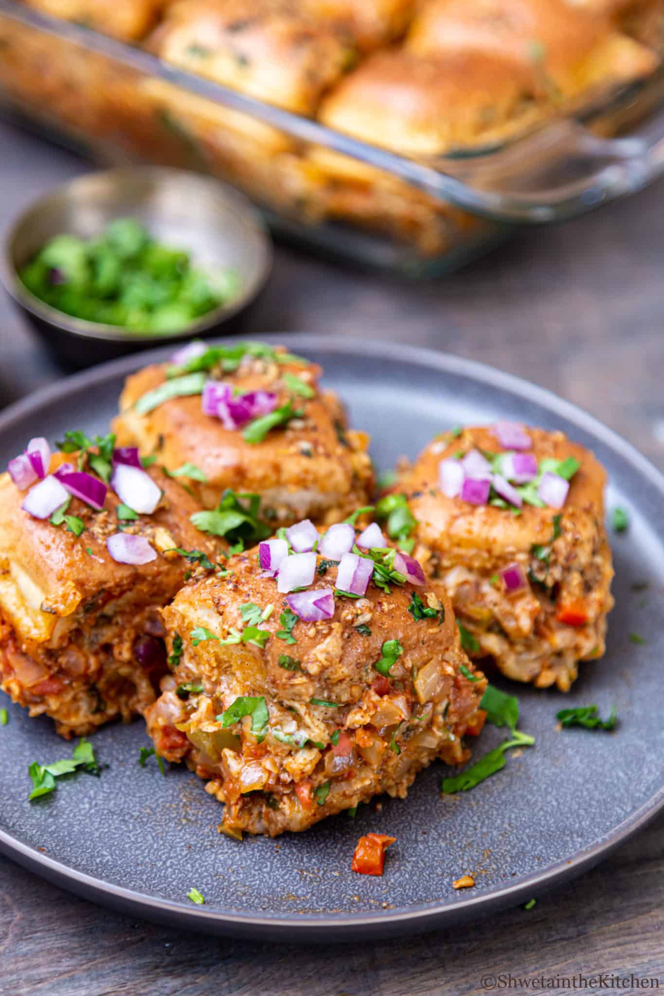 Cheesy Garlic Masala Pav Sliders - Shweta in the Kitchen
