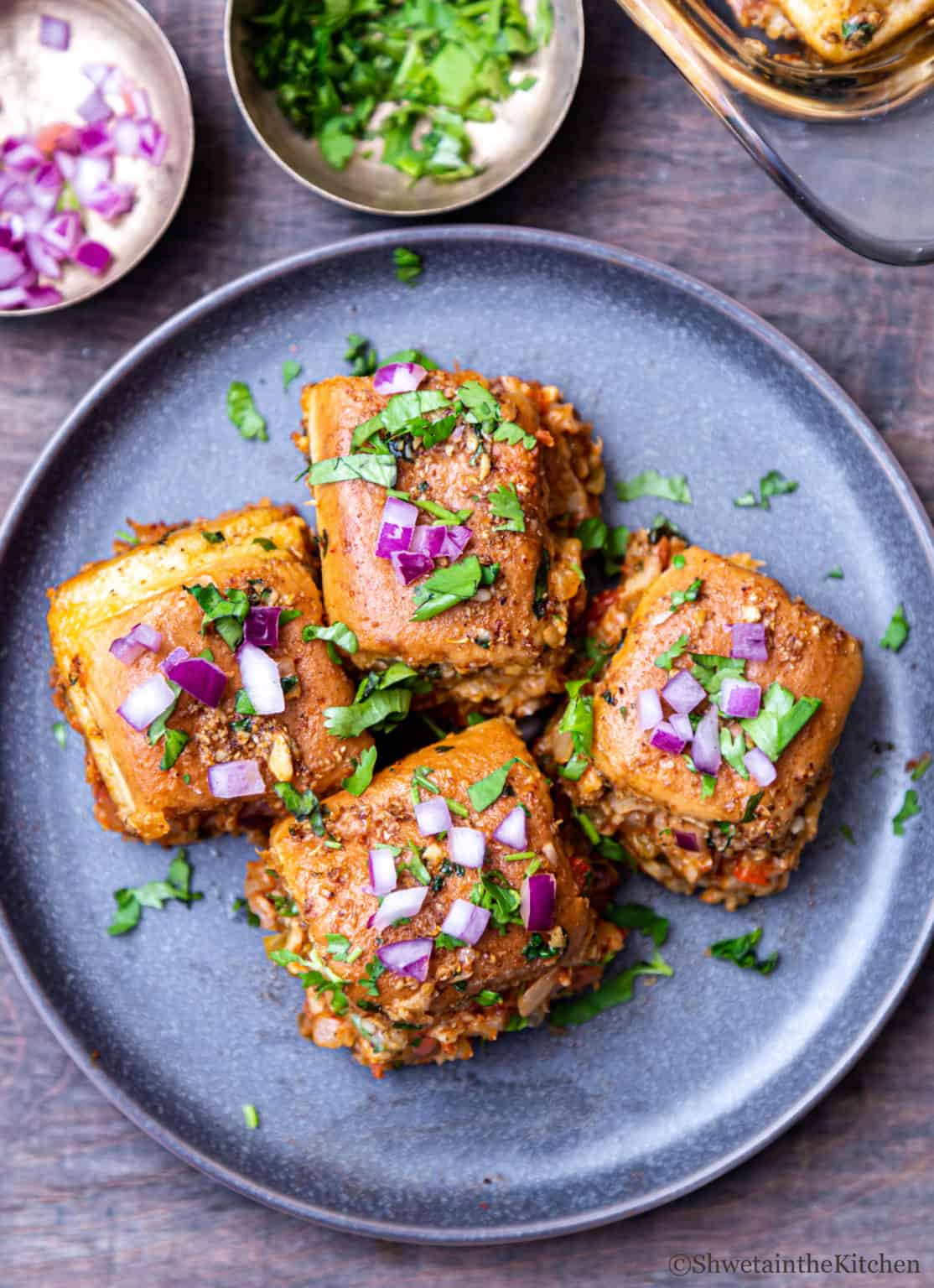 Cheesy Garlic Masala Pav Sliders - Shweta in the Kitchen