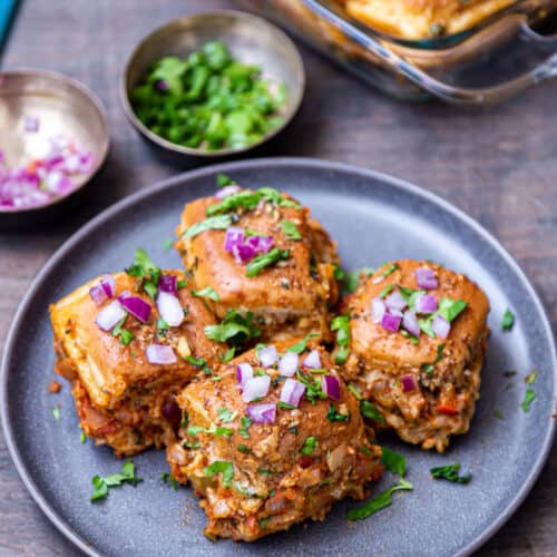 Cheesy Garlic Masala Pav Sliders - Shweta in the Kitchen