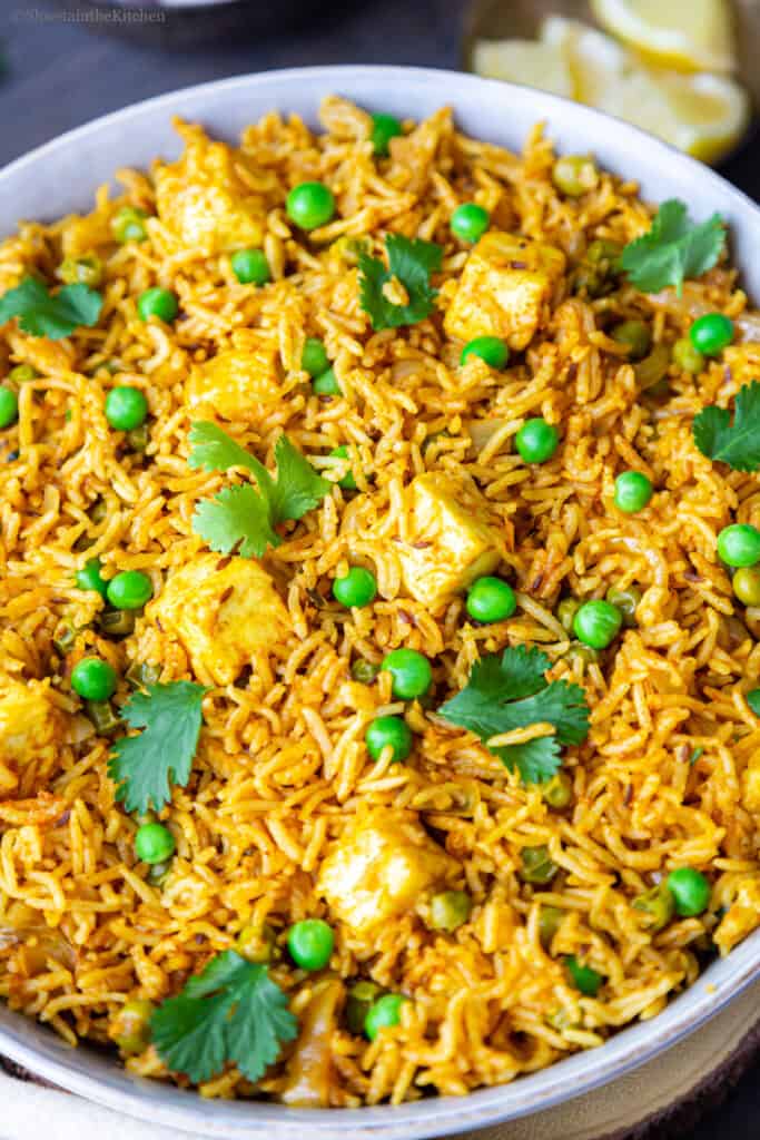 Matar Paneer Pulao - Shweta in the Kitchen