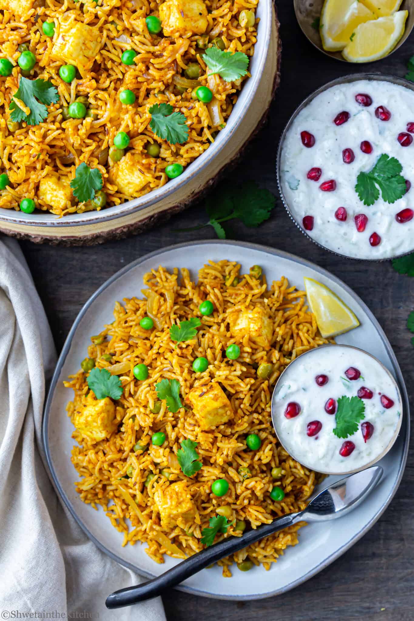 Matar Paneer Pulao - Shweta in the Kitchen