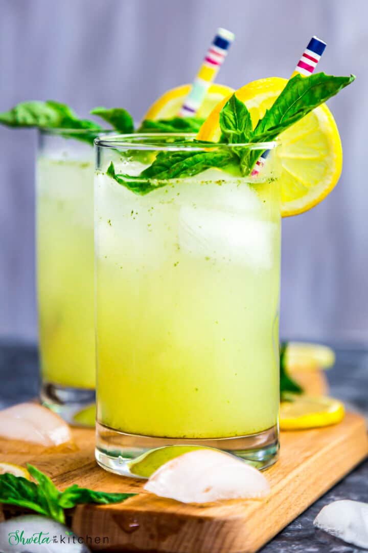 Basil Ginger Lemonade - Shweta in the Kitchen