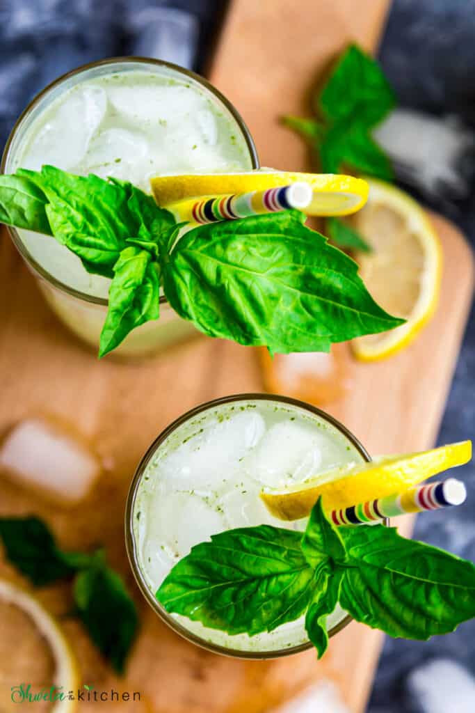 Basil Ginger Lemonade - Shweta in the Kitchen