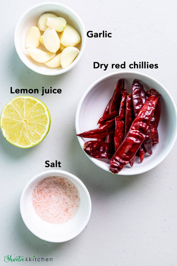 Red Chilli Garlic Chutney for Chaat - Shweta in the Kitchen