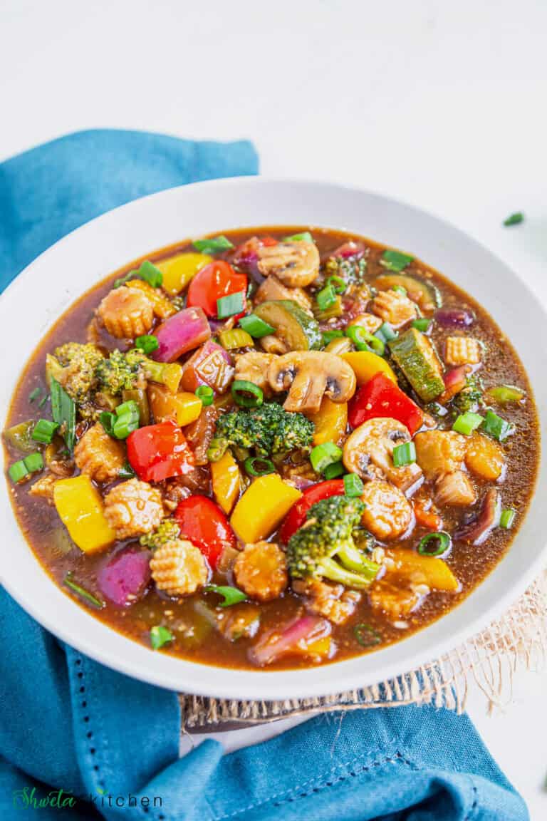Vegetables in Hot Garlic Sauce - Shweta in the Kitchen