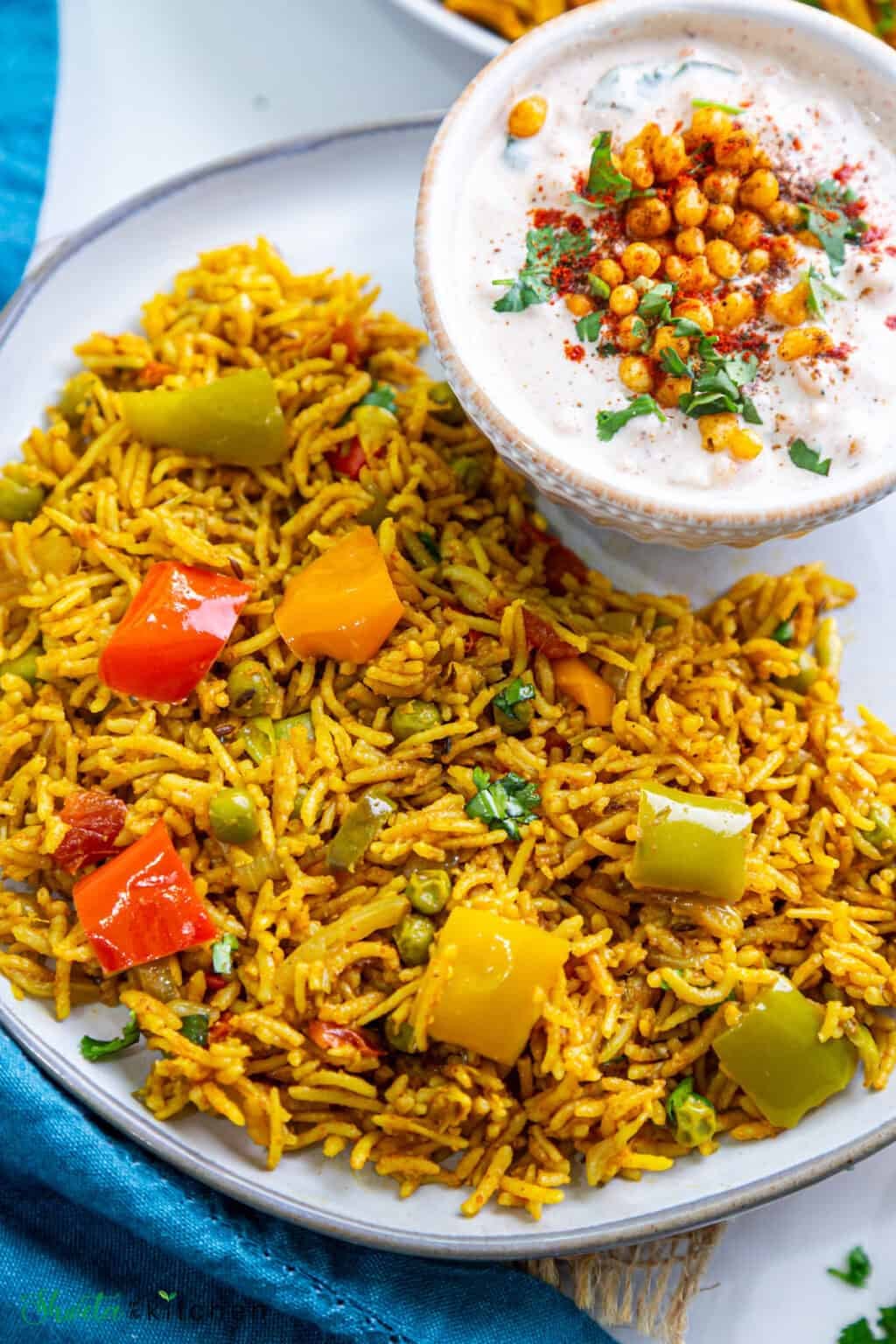 Capsicum Rice | Bell Pepper Rice (Indian) - Shweta in the Kitchen